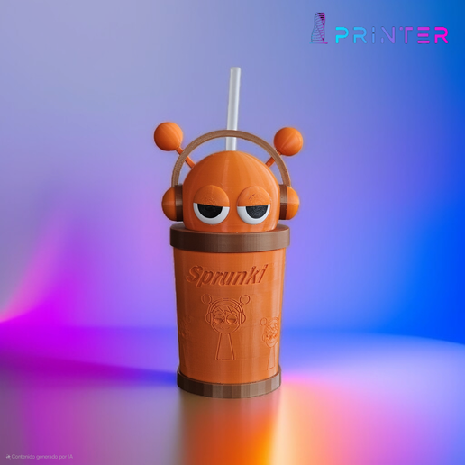 🍔 Vaso Sprunki Oren (Naranja)・ arquivo STL para Impressão 3D・Cults