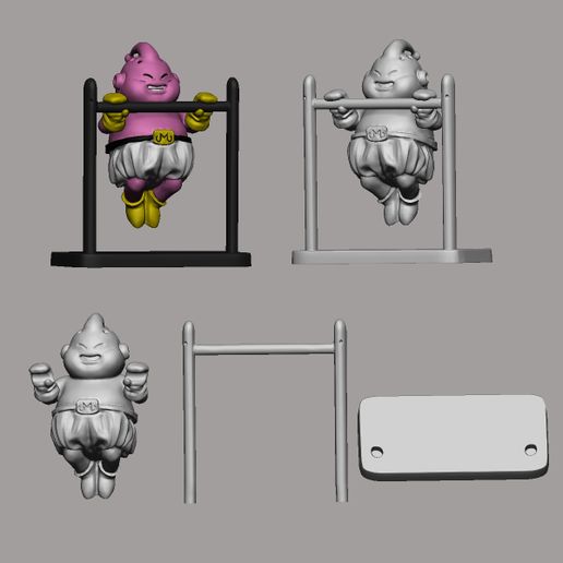 STL file Majin Boo Fitness - Pull up ⬆️ (OBJ)・3D print design to ...