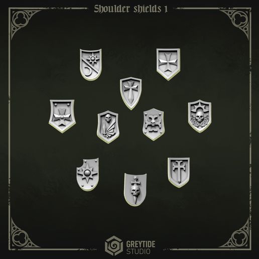 🛰 Shoulder shields decoration 1 EP・ 3D File for 3D printing・Cults