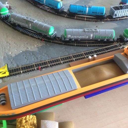 🛥️ Boat Box! N Scale Dutch Canal Cargo Boat Stash Container / Train ...