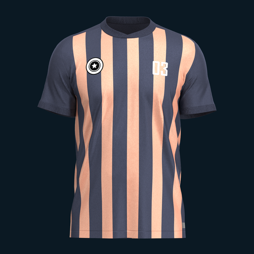 ⚽ Soccer Navy Blue jersey Player 03 | Marvelous / Clo3d / obj / fbx・ 3D ...