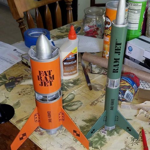 🐏 Fat Ram Jet Rocket・Free STL File for ・Cults