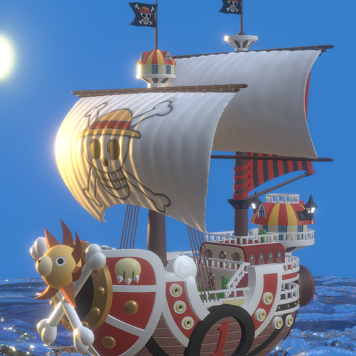 🚢 One Piece - Ship Thousand Sunny・ STL File for 3D printing・Cults