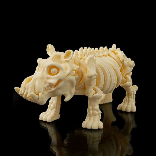3D file Skeleton Hippo 💀 ・Design to download and 3D print・Cults