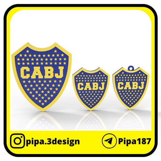 STL file Boca Coat of Arms - Key ring - Logo Chop - Magnet 🧥 ・Model to ...