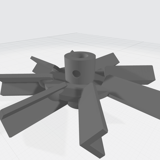 🚁 Radial-Flow Flat-Blade Impeller – 60 mm Diameter, 8-Blade・ STL File ...