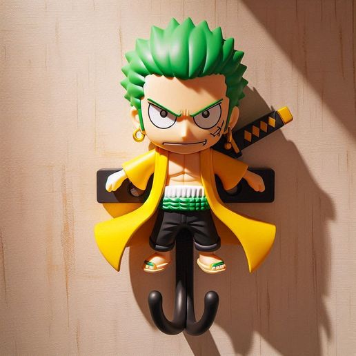 🦸 Roronoa Zoro_KEYHOLDER・Archivo STL para Impresión 3D・Cults