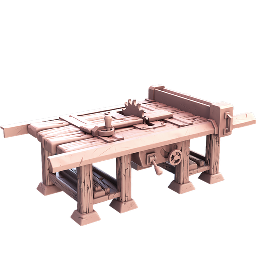 🎲 Human Carpenter Tablesaw・ STL File for 3D printing・Cults