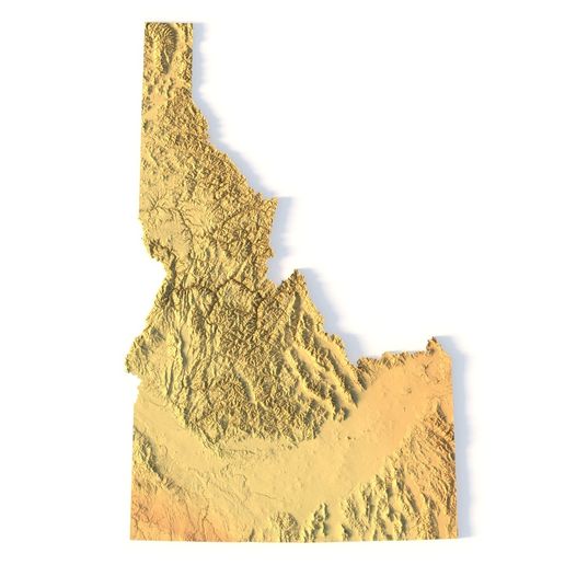 Archivo 3D Idaho Topographic Map – 3D Model for 3D Printing & CNC ...