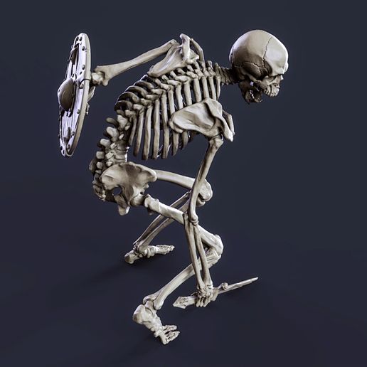 💀 Evil Skeleton Warrior・ STL File for ・Cults