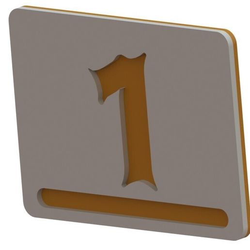 STL file Nr. 1 - Apartment house door number / Modern 3D Apartment ...