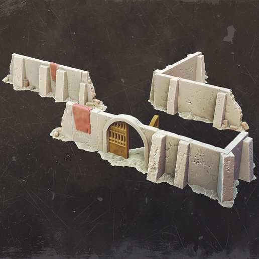Mos Jemra Modular Walls・ 3D File for 3D printing・Cults