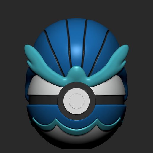 🐉 Pokemon Quaxly Quaxwell Quaquaval Pokeball・ STL File for 3D printing ...