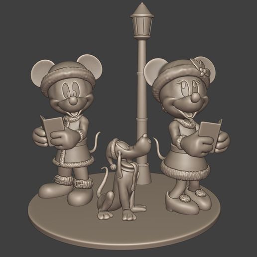 STL file mickey mouse - minnie mouse - pluto CHRISTMAS CHRISTMAS 🐁 ・3D ...