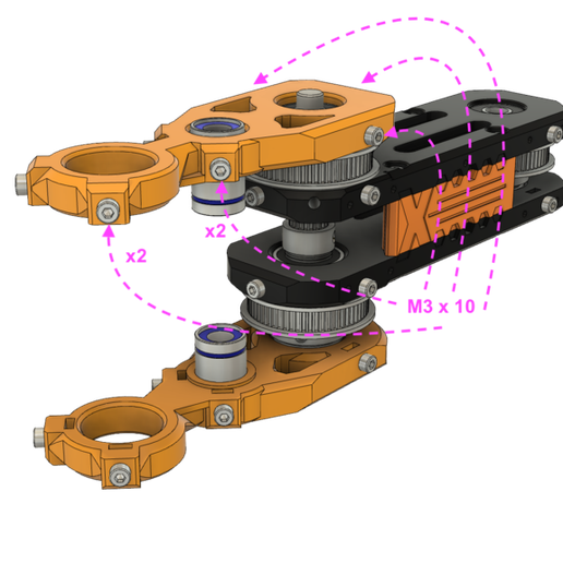 💪 X-SCARA - 3D printing ARM・Free 3D File for ・Cults