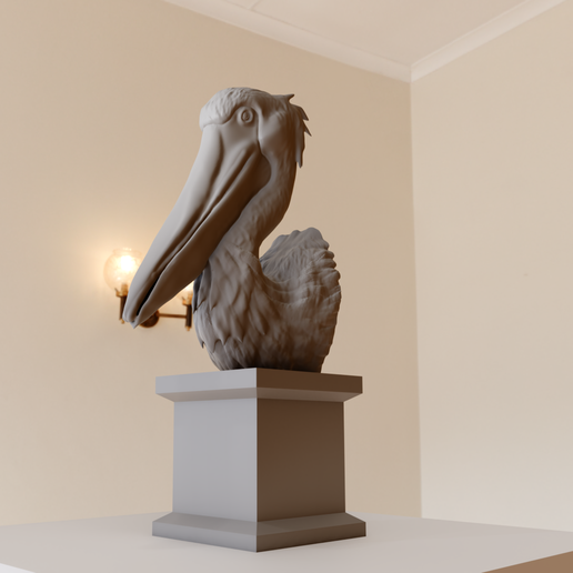 👤 pelican head bust stl・ STL File for 3D printing・Cults