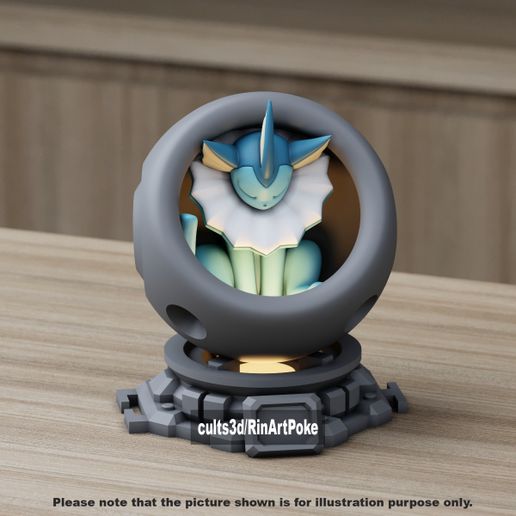 🐉 Vaporeon in healing machine pods from pokemon・ STL File for 3D ...
