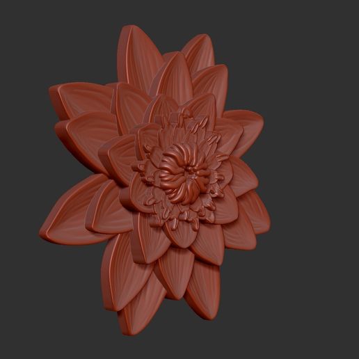 STL file Water lily 3d relief .stl file 🚰 ・3D print model to download・Cults