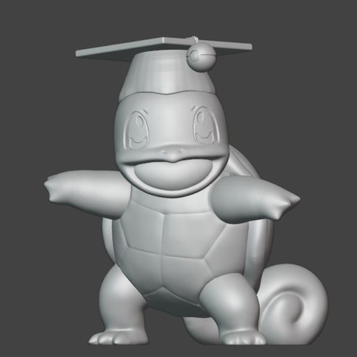 🎓 Squirtle Graduation・ STL File for 3D printing・Cults