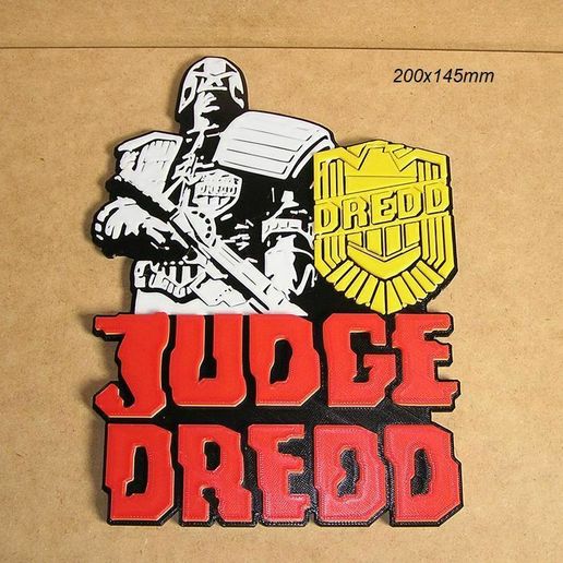 🧑‍⚖️ Judge Dredd, Poster, Sign, Signboard, Logo, Cults3d, Movie ...
