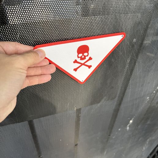 🚨 Minefield Danger Sign・ STEP File for 3D printing・Cults