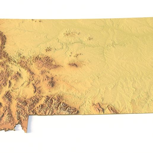 🗺️ Montana Topographic Map – 3D Model for 3D Printing & CNC Carving・ 3D ...