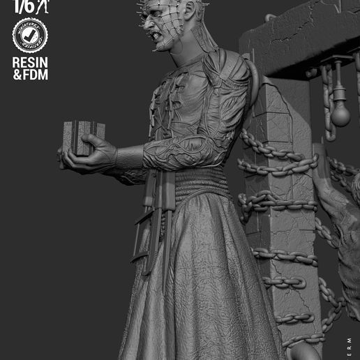 🎬 WICKED MOVIES PINHEAD SCULPTURE: TESTED AND READY FOR 3D PRINTING ...