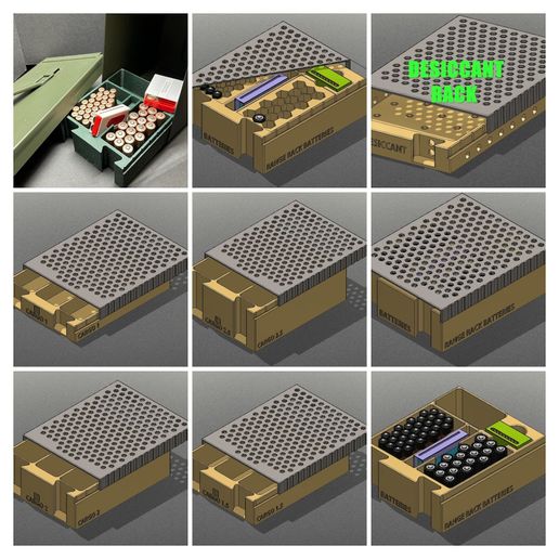 STL file 7.7x58 Arisaka Range Rack - Ammo Organizer for 50Cal NATO Can 🥫 ・3D print object to ...