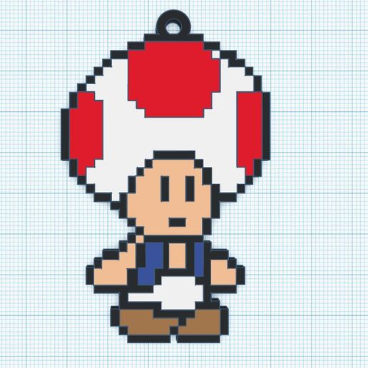 toad mario bros pixel