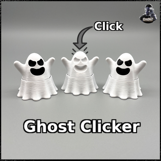 👻 Ghost Clicker・ 3D File for 3D printing・Cults