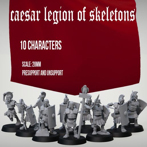 💀 Caesar legion of skeletons・Fichier 3D pour ・Cults