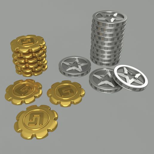 STL file Zenless Zone Zero Currency Denny coin and Gear coin. Video ...