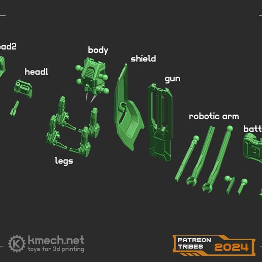 🤖 Robot dog・Free STL File for 3D printing・Cults