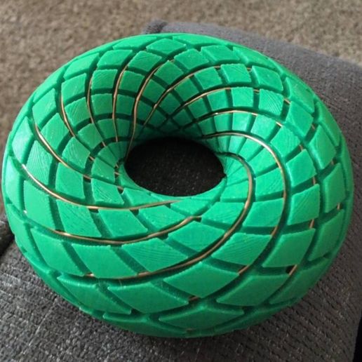 3D printed Rodin Coil Torus STL 100mm x 35mm Diameter Coil | Sine Wave ...