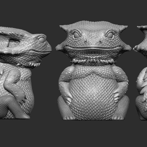 🦎 lizard kaiju・ OBJ File for ・Cults