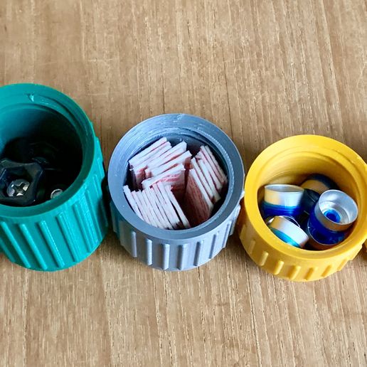 📦 Modulable tubes box - 9 heights & different caps・ STL File for ・Cults
