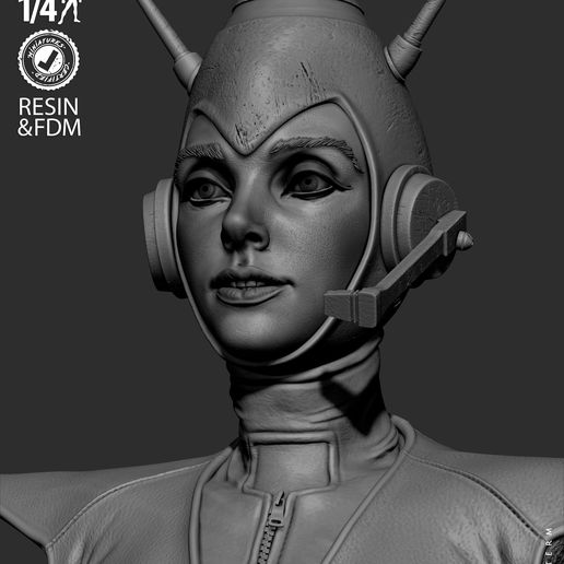 👤 WICKED MARVELTHE WASP PORTRAIT BUST: TESTED AND READY FOR 3D PRINTING ...
