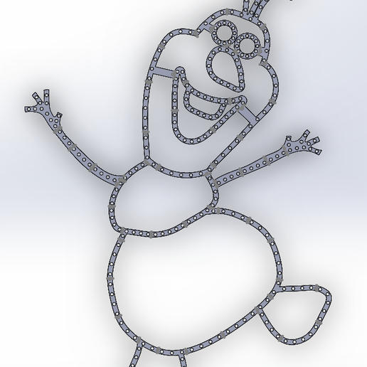 ☃️ WS2811 Olaf the Snowman・ 3D File for ・Cults