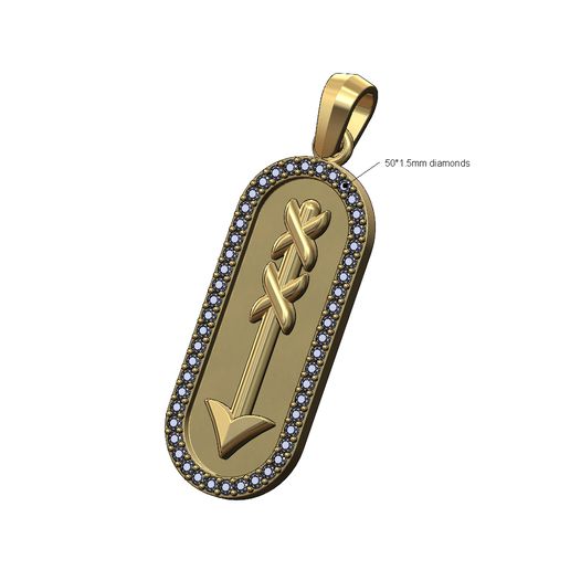 STL file Arrow slot pendant with bail 3D print model 🏹 ・3D print model ...