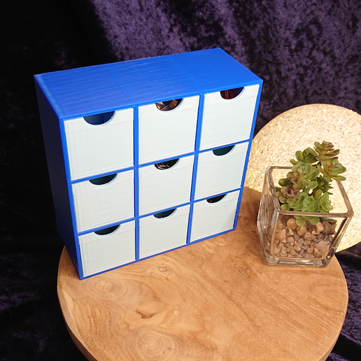 📦 Organizer box with 9 drawers・Free STL File for 3D printing・Cults