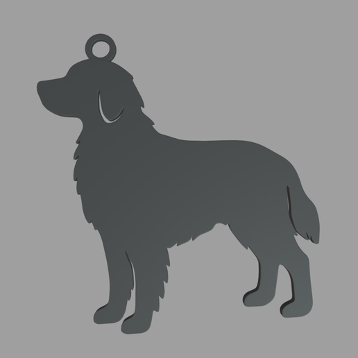 🐕 Golden Retriever Dog Key Ring // Design 01・ STL File for 3D printing ...