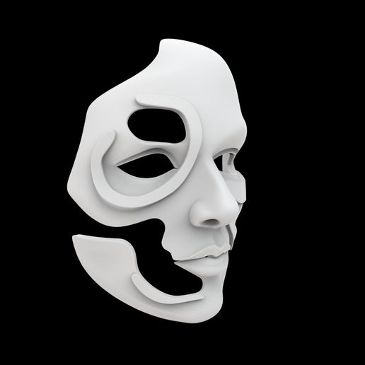🗿 Surreal Face Mask Sculpture 3D Print Model・ STL File for 3D printing ...