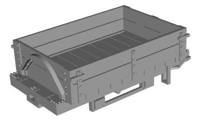 🚂 WDLR A type open wagon, folding sides (60cm gauge) 1/100 scale・ 3D ...