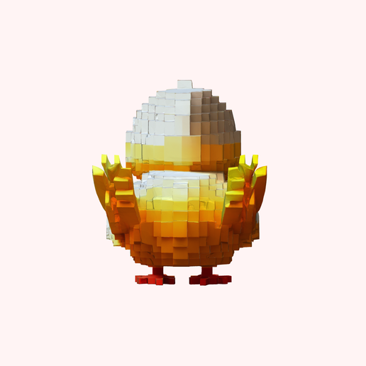 STL file pixel bird 🐦 ・Model to download and 3D print・Cults