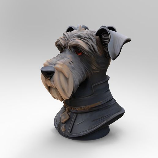 STL file Schnauzer Bust 👤 ・3D printing model to download・Cults