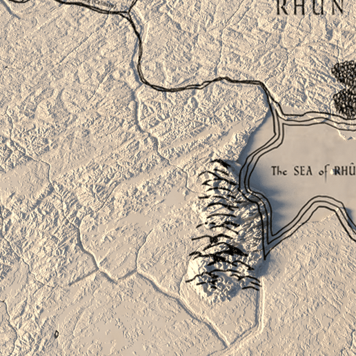 🌍 Middle Earth 3D Map STL・ 3D File for 3D printing・Cults