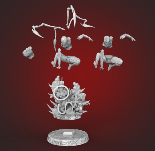 💥 Spider-Man Explosion Scene・Free STL File for ・Cults