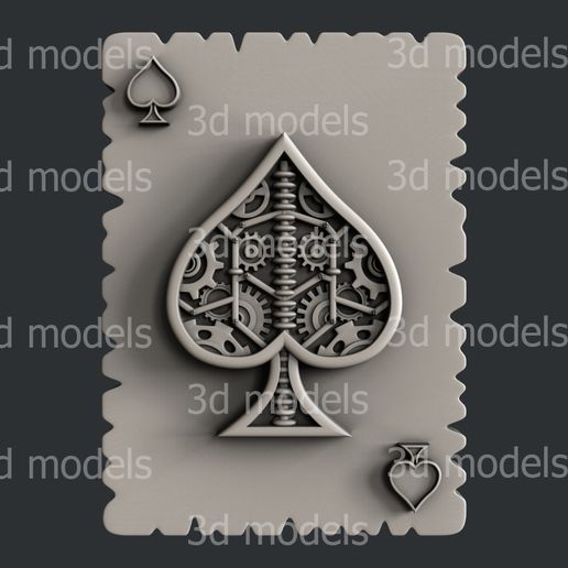 ♠️ ace of spades・ STL File for 3D printing and CNC machining - Laser ...