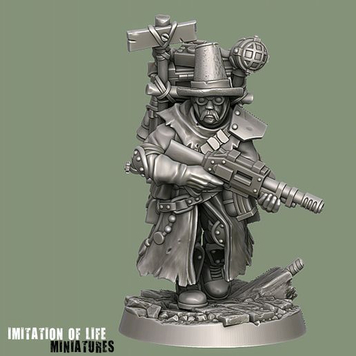 Tavish the Mercenary - Modular Post Apocalyptic 30mm miniature・ 3D File ...