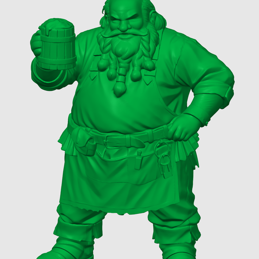 🎲 Jolly Tavernkeep RPG Character・ STL File for 3D printing・Cults